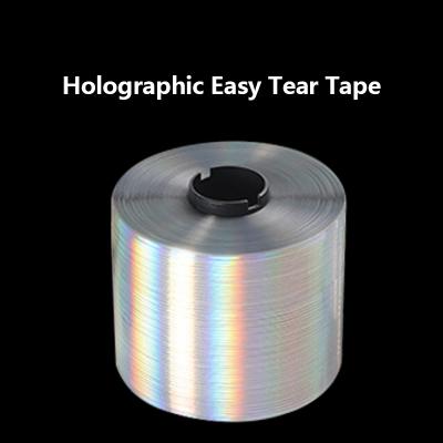 China 2.5mm Holographic Tear Tape For Cosmetic Gift Color Box Packaging for sale