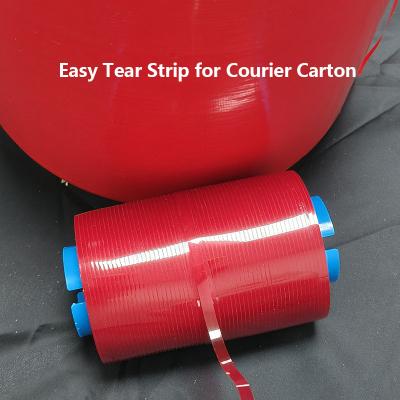 China 3mm PET Easy Open Tear Tape for Courier Bags Courier Envelopes Corrugated Cartons for sale