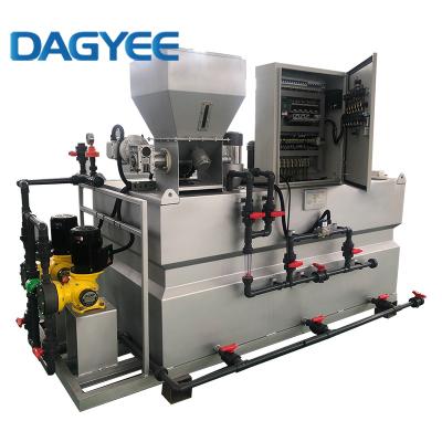 China Stainless Steel PAM Make Up System 304 Grade 3 Chamber Polymer Preparation Unit 1000L for sale