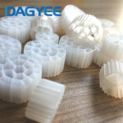 China White HDPE Biological 10x8mm MBBR K1 Aquarium Filter for sale