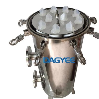 China Stainless Steel 304 316 Multi Cartridge Filter Housing 10 to 40 Inch 0.6-1.0Mpa for sale