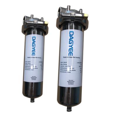 China Dagyee 40 Inch Stainless Steel Single Cartridge Filter Housing 304 1 2 BSP 2m3h for sale