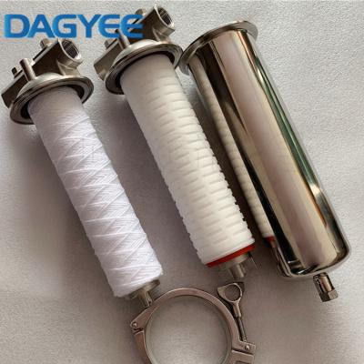 China Stainless Steel 316 Single Cartridge Filter Housing 10 to 40 Inch for Wine Oil Water Treatment for sale