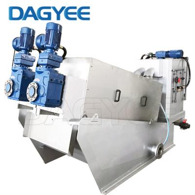 China Multi Disk Screw Press Dehydrator DL202 18-30 kg/h for Industrial Wastewater Treatment for sale