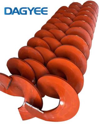 China 18mm Thick 300mm OD Shaftless Auger Flighting Continuous Spiral for Grit Classifier for sale