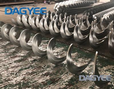 China SGS Continuous Centerless Shaftless Screw Conveyor 260mm OD 18mm Thickness for sale