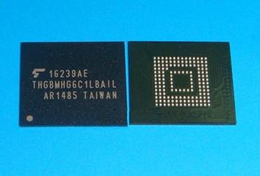 China THGBMHG6C1LBAIL  NAND 64gb Emmc Flash Memory  IC 64Gb ( 8G X 8 ) MMC 52MHz 153-WFBGA for sale