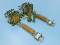 China 30-Layer Hot Press Production Line One-to-Two with Shared Oil Circuit System for sale