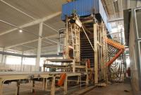 China Urea Formaldehyde Particle Board Production Line 110-500 m³/Day 580-730 kg/m³ Wood Consumption for sale