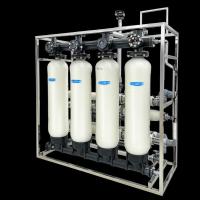 China 32mm Inlet Reverse Osmosis Water Treatment Equipment with Carbon Spray Steel Airframe Material and 5-40C Water Temp for sale