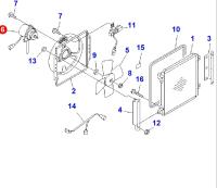 China WA320 WA350 Excavator Electron Fan Tank ND146240-2033 ND263500-0280 ND022770-0212 for sale