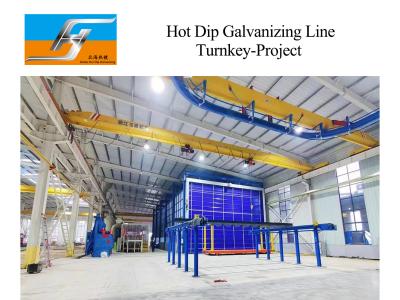 China Full Automatic Hot Dip Galvanizing Equipment Production Line with Custom Zinc Kettle Sizes and Turnkey Installation for sale
