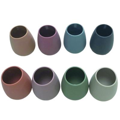 China 12 Different Colors Silicone Wine Cup 265ml With Scale Inside for sale
