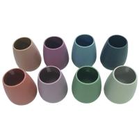 China FDA Approved Silicone Wine Cup engraved logo , 265ml Silicone Beer Cup for sale