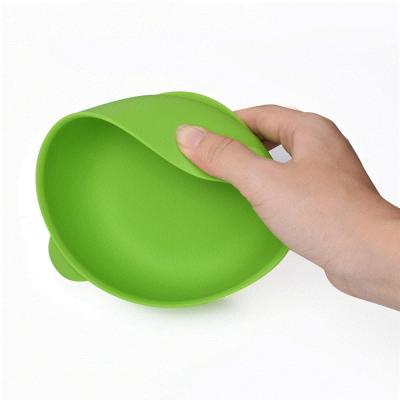 China Food Degree Baby Silicone Food Bowl Suitable For Dishwasher FDA Approved for sale