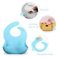 China Sturdy Allergy Friendly Dust Proof Baby Feeding Silicone Apron Safe In Boiling Water for sale