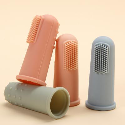 China Baby Silicone Finger Toothbrush Oral Cleaner Kit For 3 Months + for sale