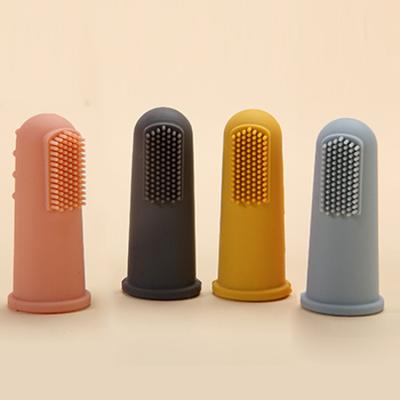 China Oral Cleaning Silicone Baby Finger Toothbrush For Training Teething for sale