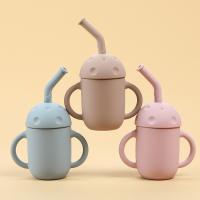 China Smell Proof Silicone Straw Cup Non Plastic Unbreakable BPA Free With Lids for sale