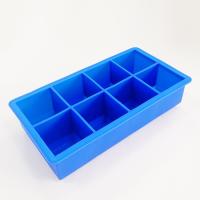 China 15 Cavities BPA Free 12*24cm Square Silicone Ice Mold Cube Tray With Lid for sale