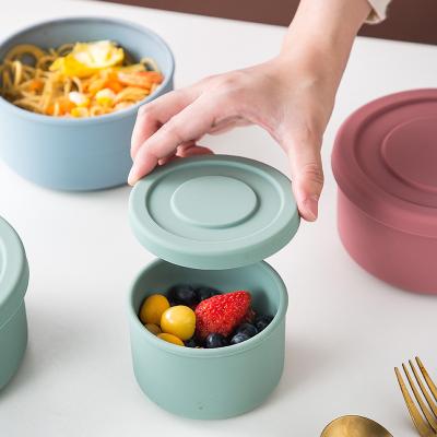 China Portable Silicone Food Storage Containers Leakproof Heat Resistant Lunch Box ODM for sale