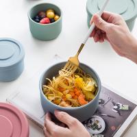 China Portable Silicone Food Storage Containers Leakproof Heat Resistant Lunch Box ODM for sale