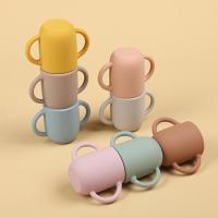 China Organic Toddler Silicone Training Cup 11*6*8cm Unbreakable Silicone Drinking Cups for sale