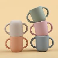 China Organic Toddler Silicone Training Cup 11*6*8cm Unbreakable Silicone Drinking Cups for sale