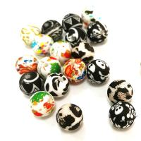 China Chewable Leopard Print Silicone Beads 12mm Silicone Beads DIY Baby Toy for sale