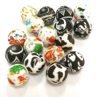 China Chewable Leopard Print Silicone Beads 12mm Silicone Beads DIY Baby Toy for sale