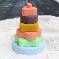 China CE Educational Silicone Stacking Toys Creative Building Blocks SGS For Kids for sale