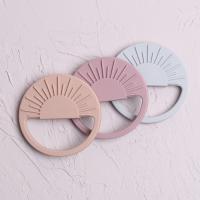 China Cute Shape Food Grade Silicone Baby Teether BPA Free Silicone Teether 9*9*0.7cm for sale