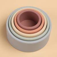 China Brain Development Baby Silicone Products Silicone Stacking Cups SGS for sale