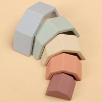 China Organic Soft Food Grade Silicone Rainbow Stacking Toy BPA Free Customized for sale