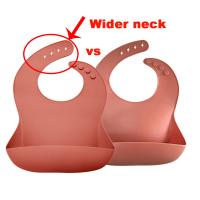 China Antibacterial Toddler silicone scoop bib Waterproof Feeding Bibs With Crumb Catcher for sale