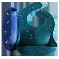 China Comfortable Soft Silicone Baby Bib Eco Friendly ODM Customized Logo for sale