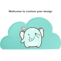 China Anti Overflow Washable Reusable Silicone Food Placemat Baby Thick Silicone Placemats for sale