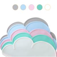 China Anti Overflow Washable Reusable Silicone Food Placemat Baby Thick Silicone Placemats for sale