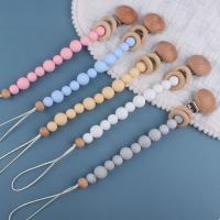 China Toddlers Eco Friendly Silicone Pacifier Holder Beaded Pacifier Clip Heat Resistant for sale