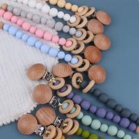 China Toddlers Eco Friendly Silicone Pacifier Holder Beaded Pacifier Clip Heat Resistant for sale