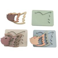 China Educational Bird Puzzle Silicone Animal Toys For Babies Having Fun 5pcs Set for sale