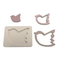 China Educational Bird Puzzle Silicone Animal Toys For Babies Having Fun 5pcs Set for sale
