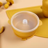China Muted Matched Color Newborn Feeding Set With Suction Bowl Placemat for sale