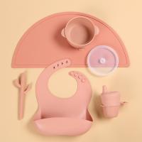 China FDA Approved 100% Silicone Weaning Set , Microwave Safe Baby Feeding Sets for sale