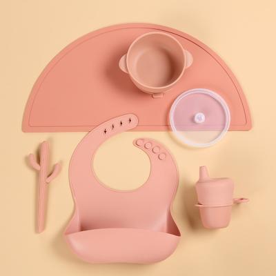China FDA Approved 100% Silicone Weaning Set , Microwave Safe Baby Feeding Sets for sale