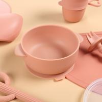 China FDA Approved 100% Silicone Weaning Set , Microwave Safe Baby Feeding Sets for sale