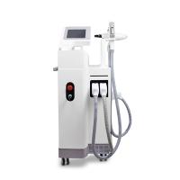 China Three-in-One Multi-functional Laser Beauty machine Vertical Three handles Hair Removal Laser Painless Safe Hair Removal Laser Tattoo Removal RF machine for sale