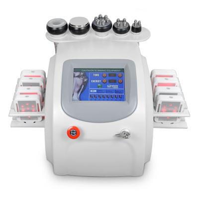 China Multifunctional 6 In 1 Ultrasonic Cavitation RF Vacuum Laser Target Body Slimming Skin Tightening Machine For Beauty Salon for sale