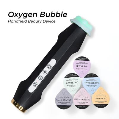 China Mini Oxygen Bubble Instrument LED Vibration Facial Lift Portable Skin Beauty Machine for sale