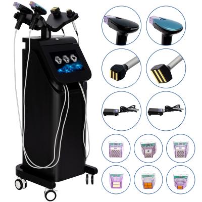China 4 Handles Vertical M8 RF Microneedle Machine with EMRF Lifting and Cooling System for Total Skin Management for sale